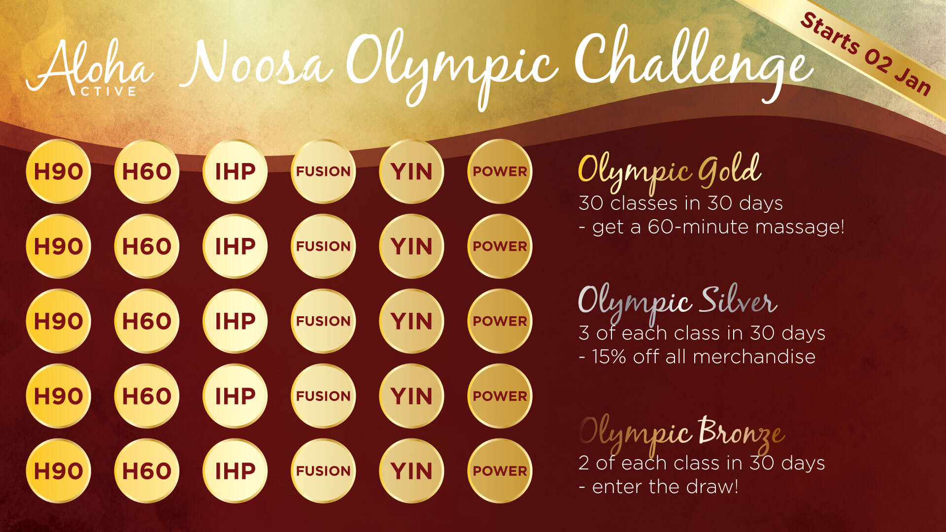 Noosa Olympic Challenge - Aloha Active Noosa - Yoga, Pilates & Cycle