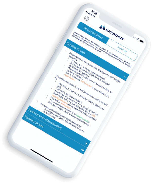 Magotteaux Utility app - Appliquette