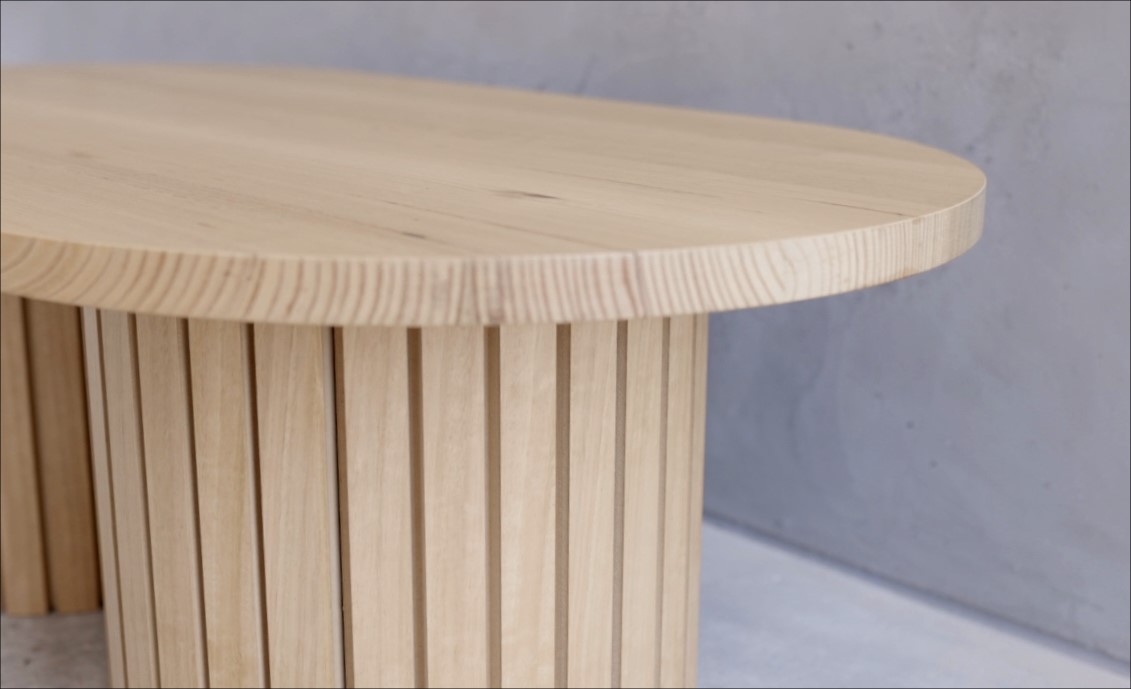 Custom Timber Oval Coffee Table - Architectural Supplies