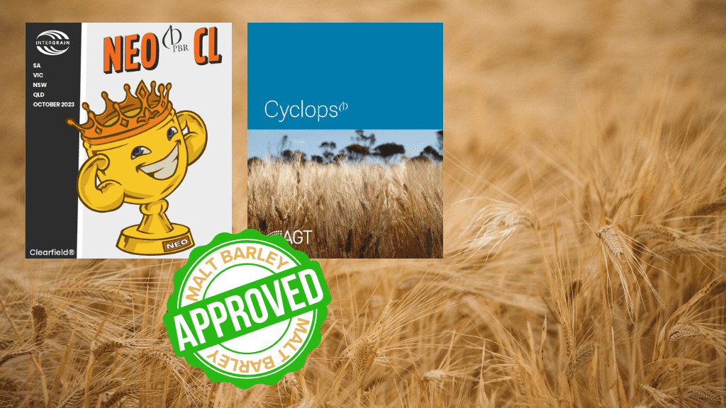 Neo CL & Cyclops Barleys Make Malt - AW Vater & Co