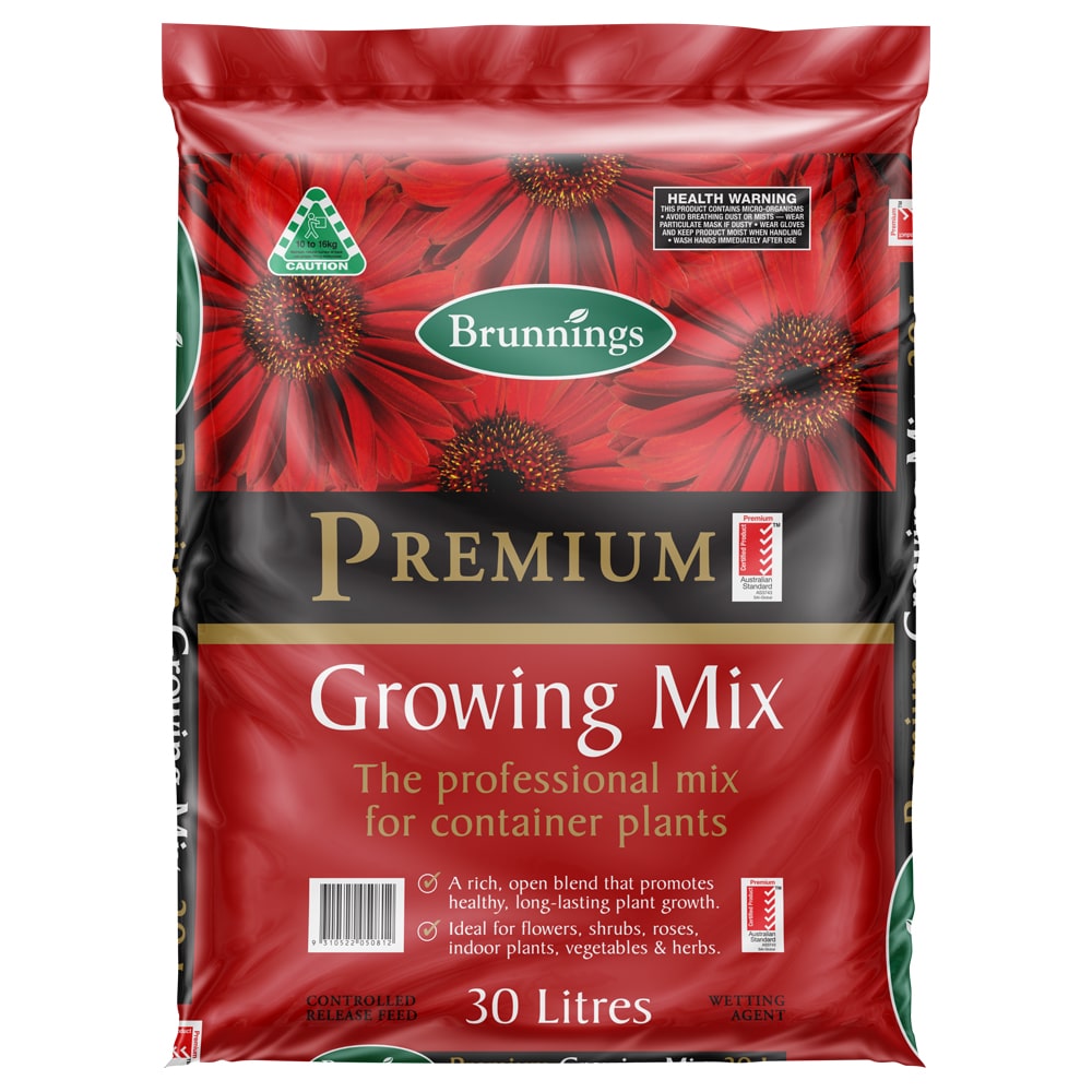Premium Growing Mix 30L - Brunnings