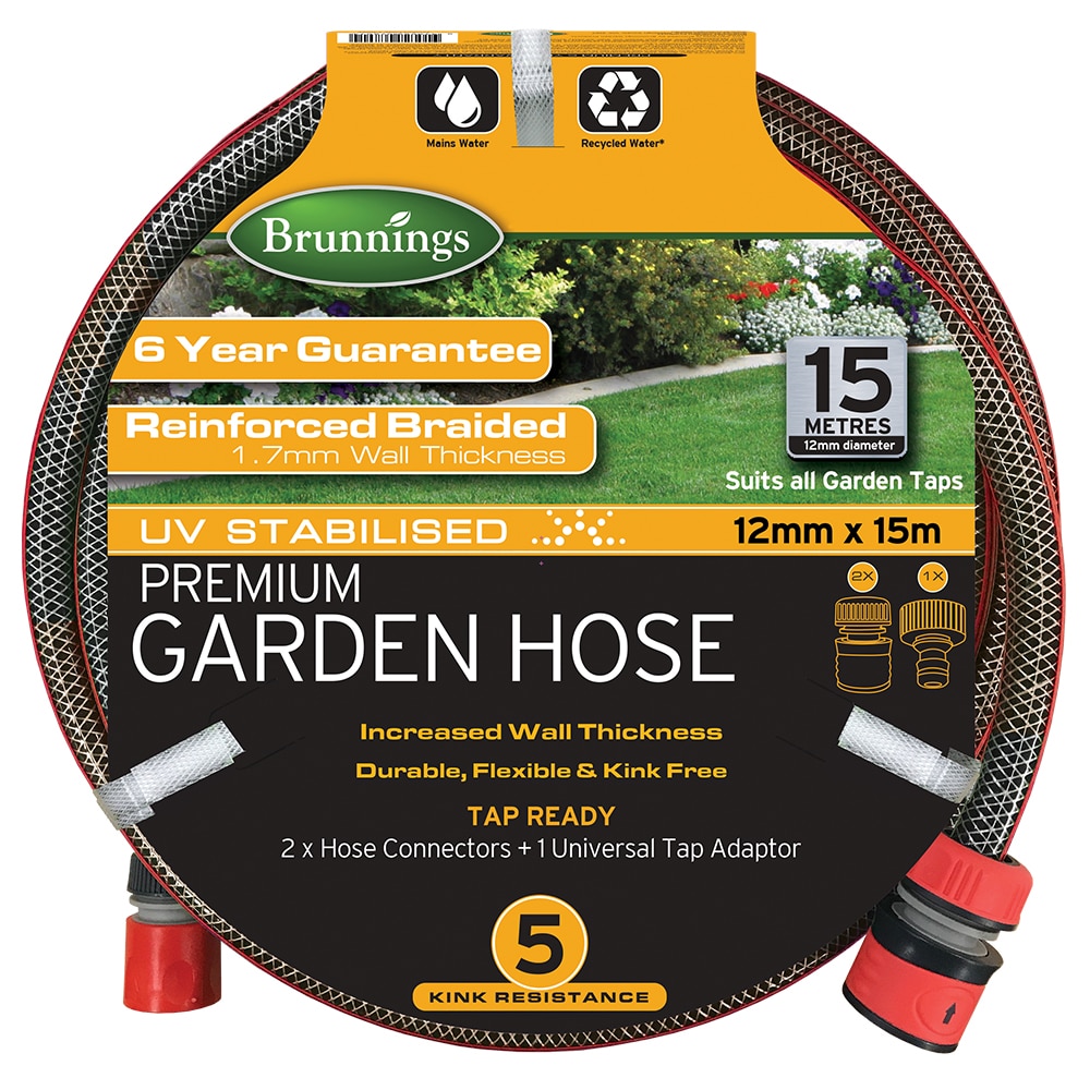 Premium Garden Hose 15m - Brunnings