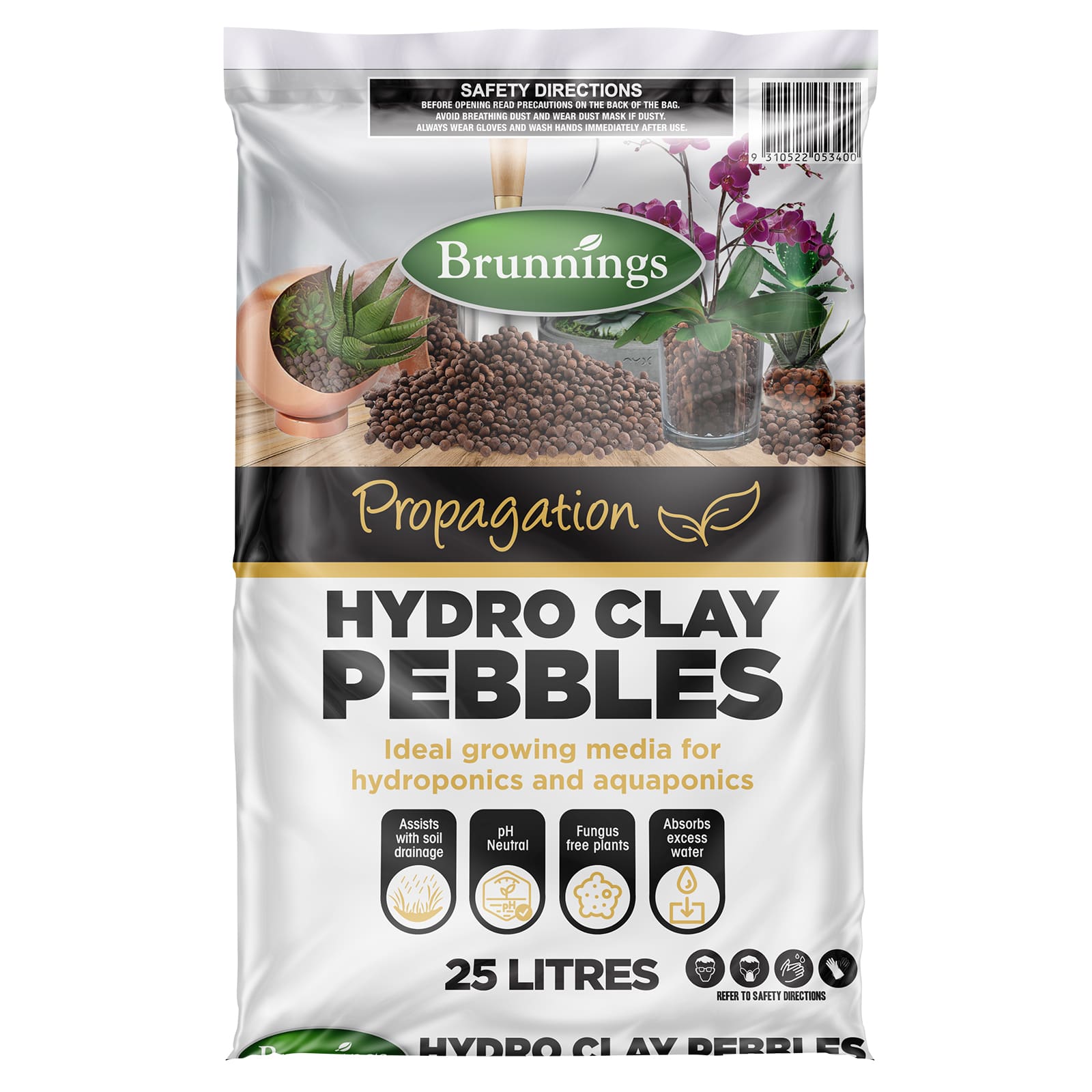 Hydro Clay Pebbles 25L - Brunnings