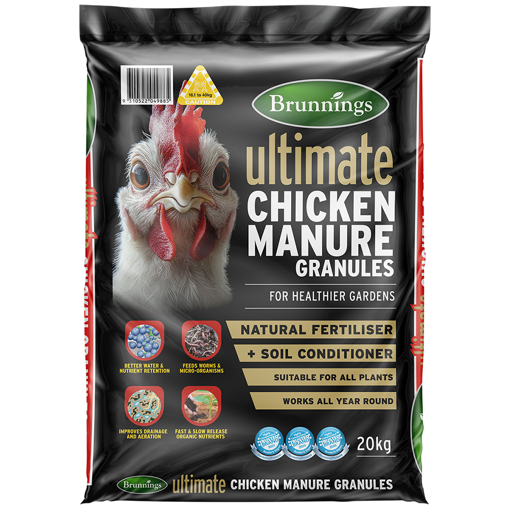 Brunnings Ultimate Chicken Manure Granules 20kg - Brunnings