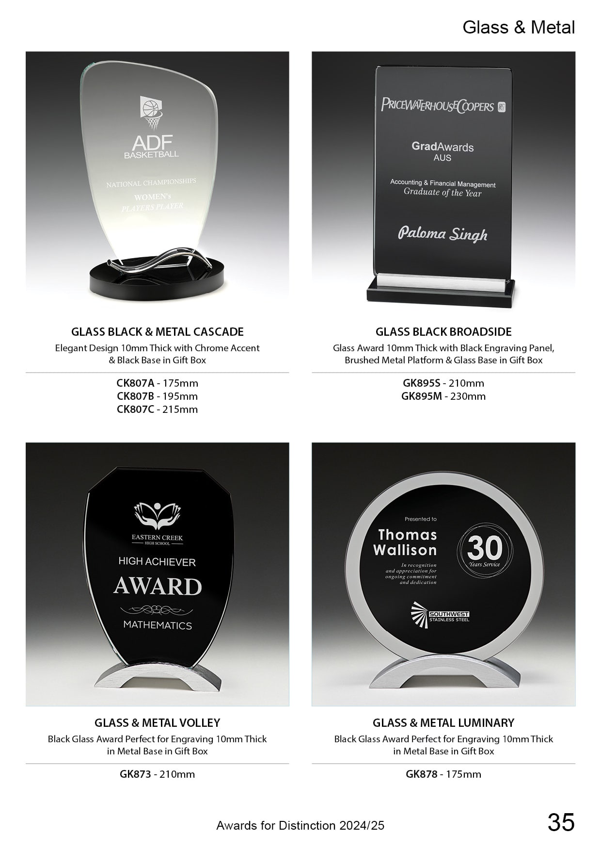 Glass Awards | City Trophies