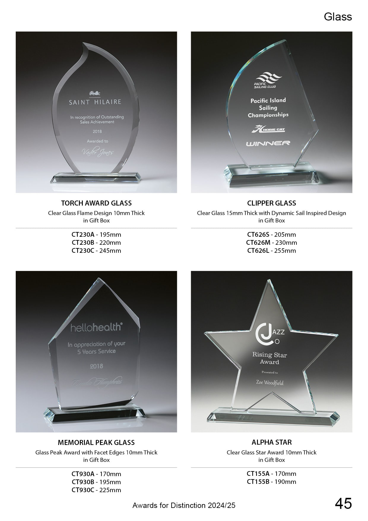 Glass Awards | City Trophies
