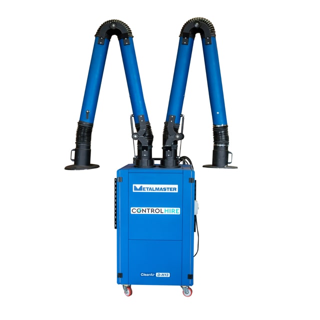 Twin Arm Mobile Welding Fume Filter Extraction System - Control Hire
