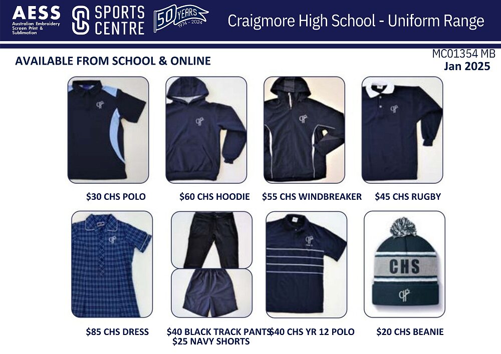 School Uniform Shop - Craigmore High School