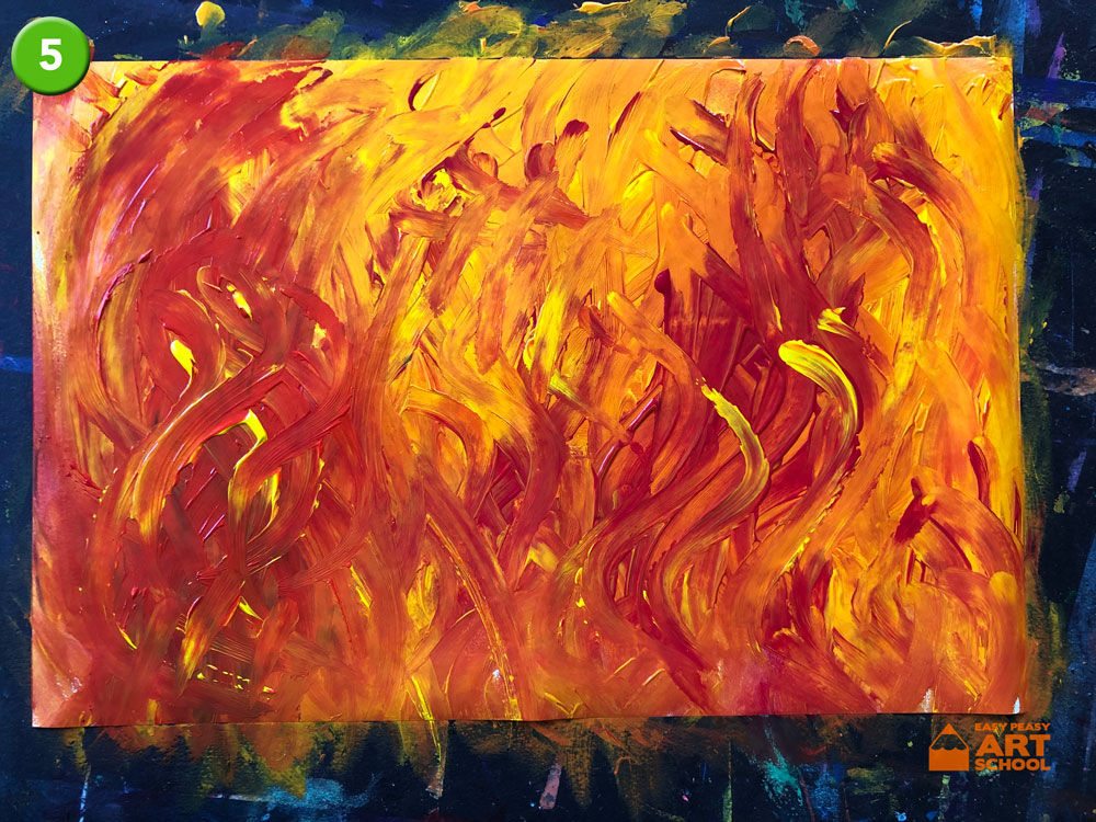 Bushfire - Easy Peasy Art School