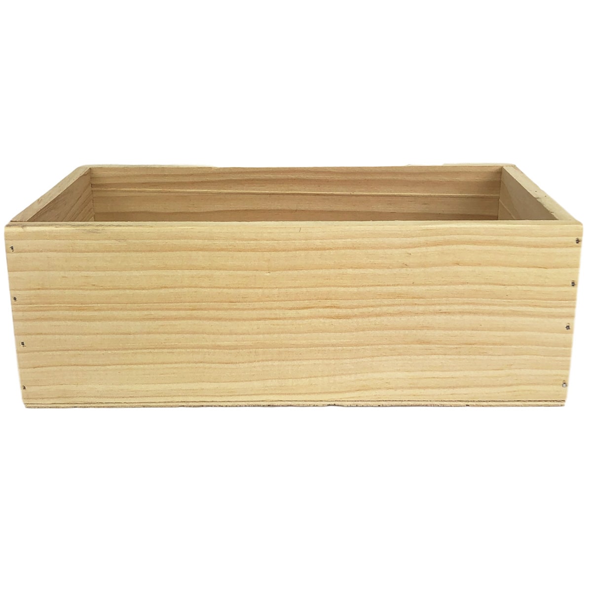 Rectangle Wooden Box - 24.5cmLx13cmWx8.5cm H / Natural - Floral Craft