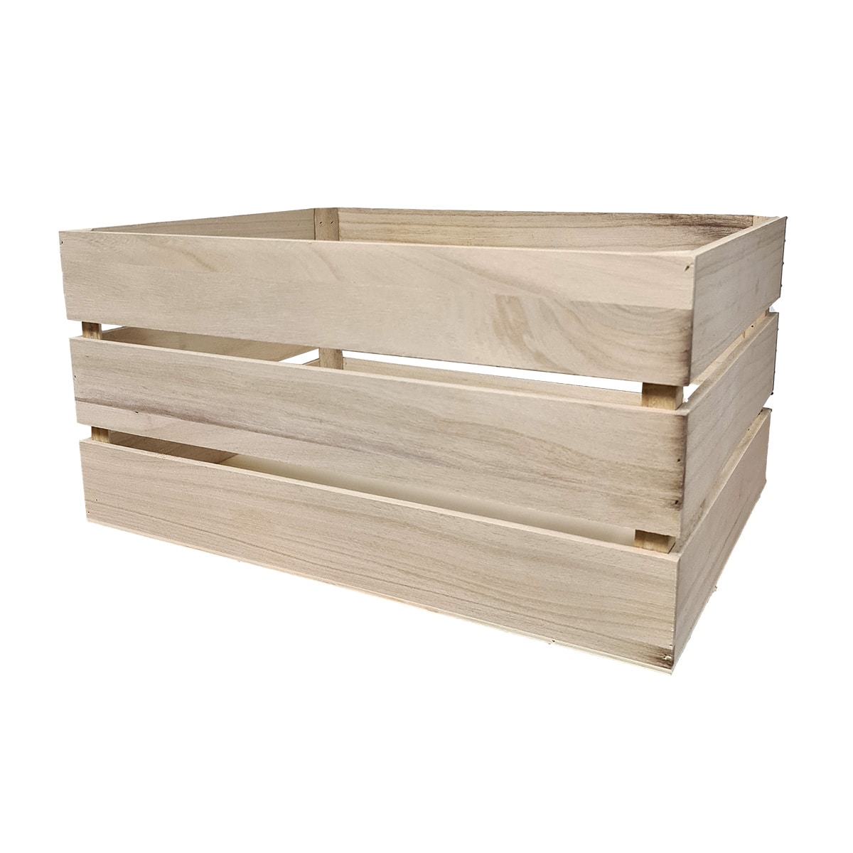 Small Rectangle Wooden Crate 43cm Natural