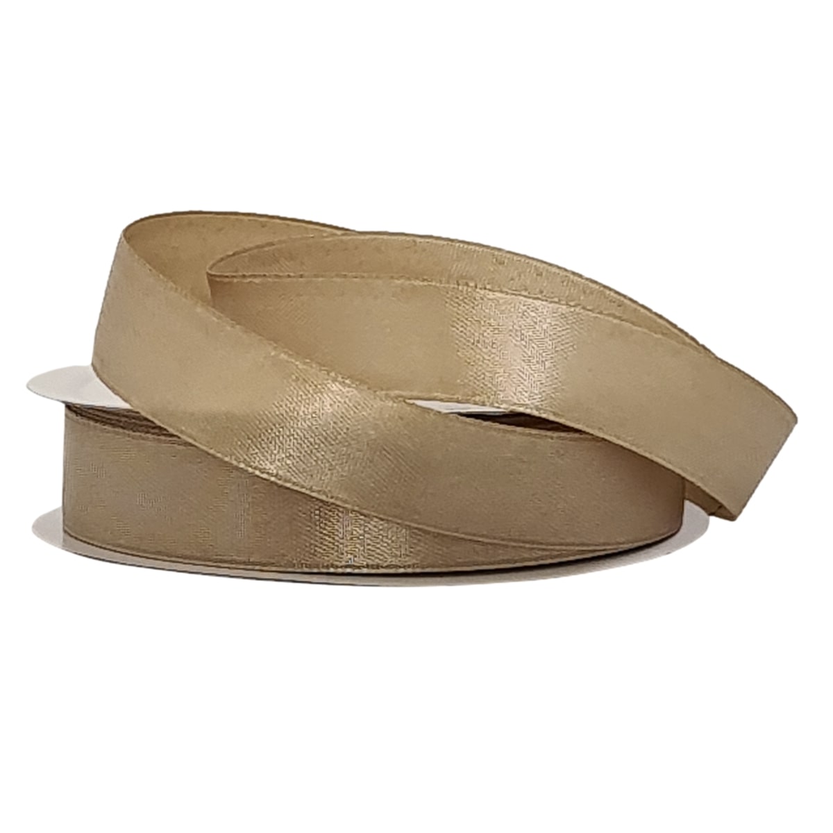 Single Face Satin Ribbon - 15mm x 25mts / Antique Gold - Floral Craft