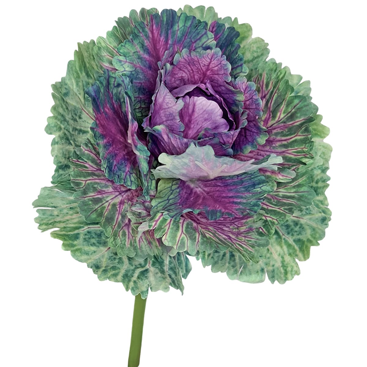 Artificial Kale Stem - 50cmL / Purple/Green - Floral Craft
