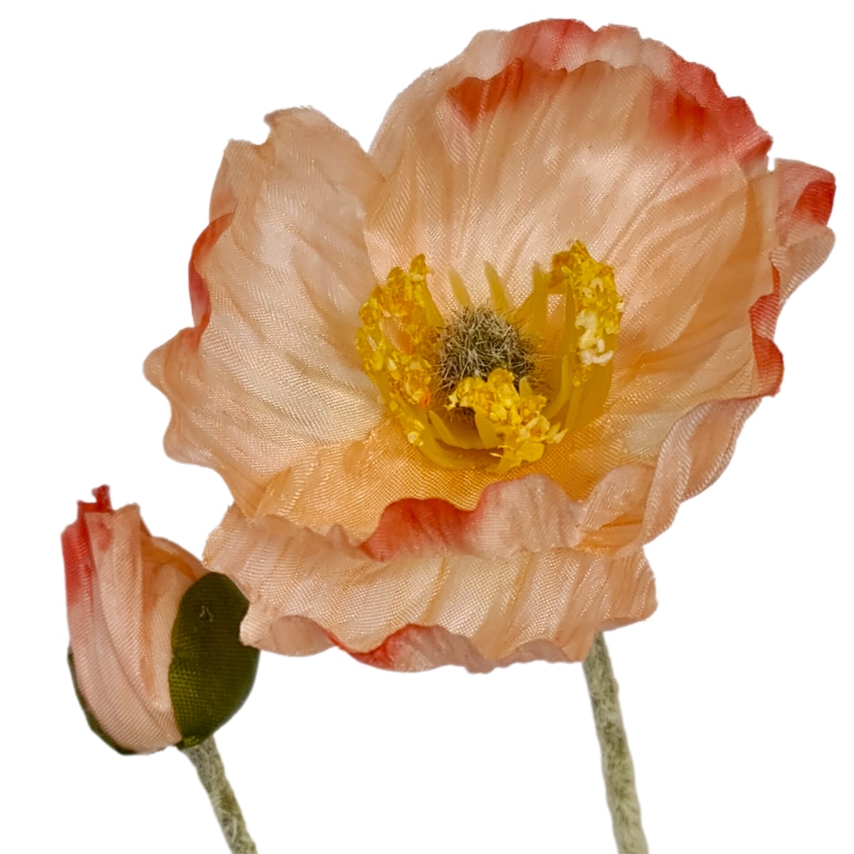 Field Poppy Spray - 56cmL / Peach - Floral Craft