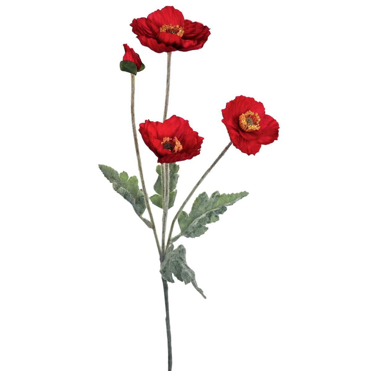 Field Poppy Spray - 56cmL / Red - Floral Craft