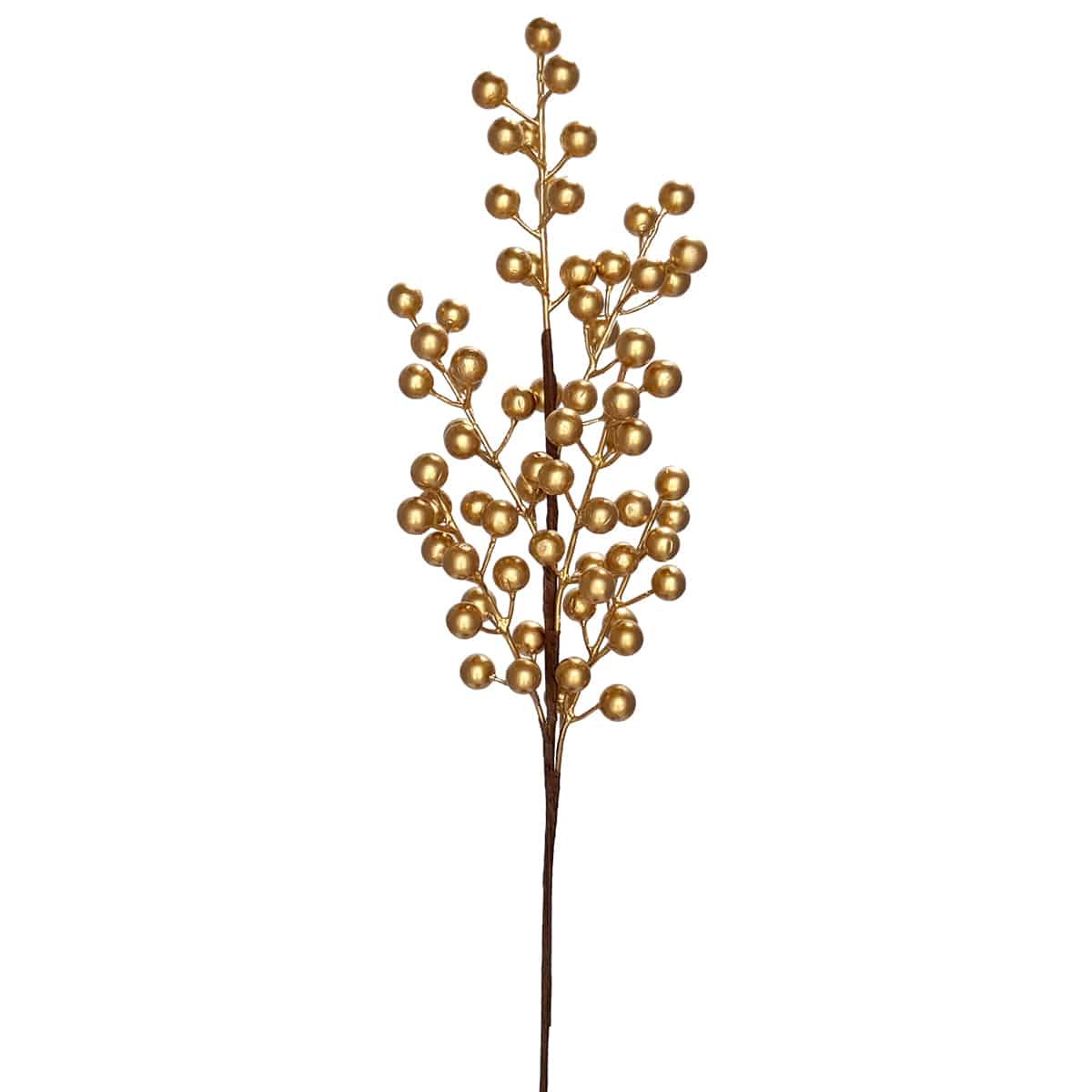 Shimmer Gold Berry Spray – 60cm Metallic Finish | Floral Craft
