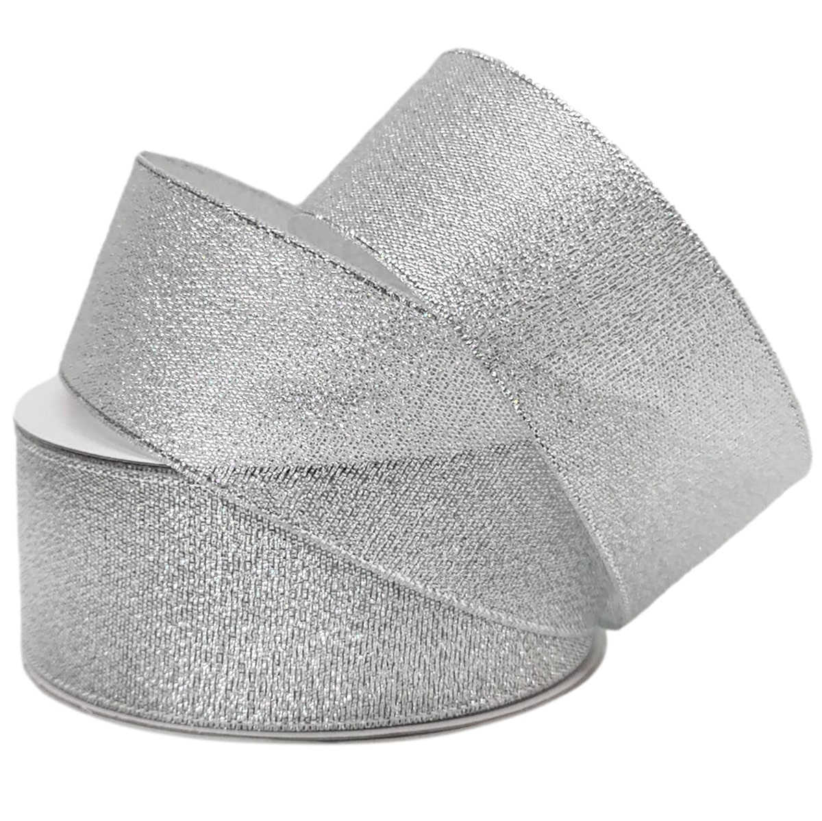 Metallic Ribbon - 38mm x 25m / Silver - Floral Craft