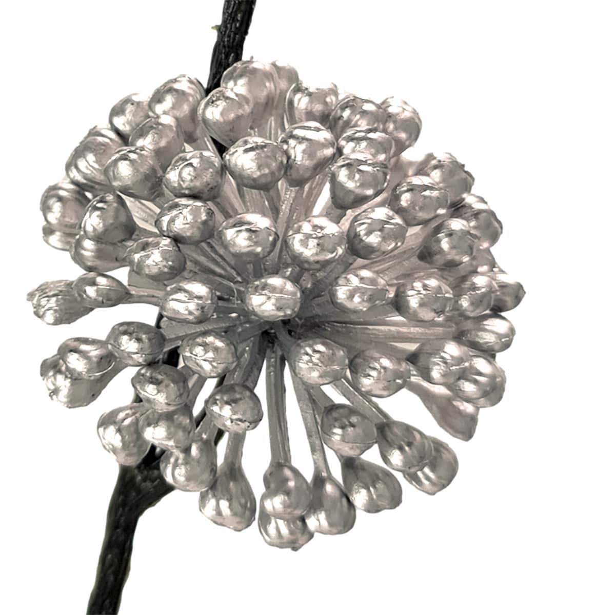 Metallic Allium Spray Champagne Silver | 57 cm Stem – Floral Craft