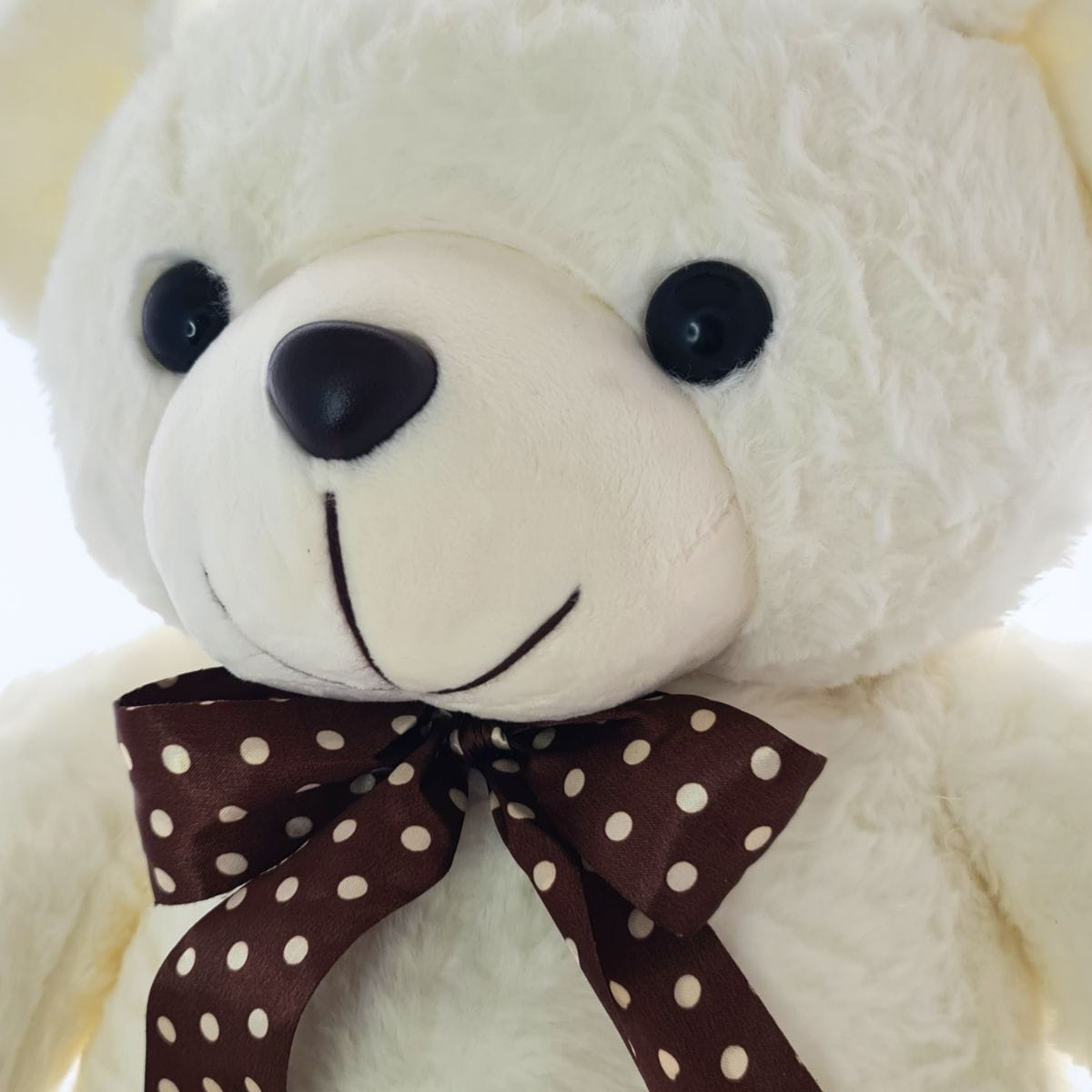 Morgan Bear w/Spot Ribbon / Ivory - Floral Craft