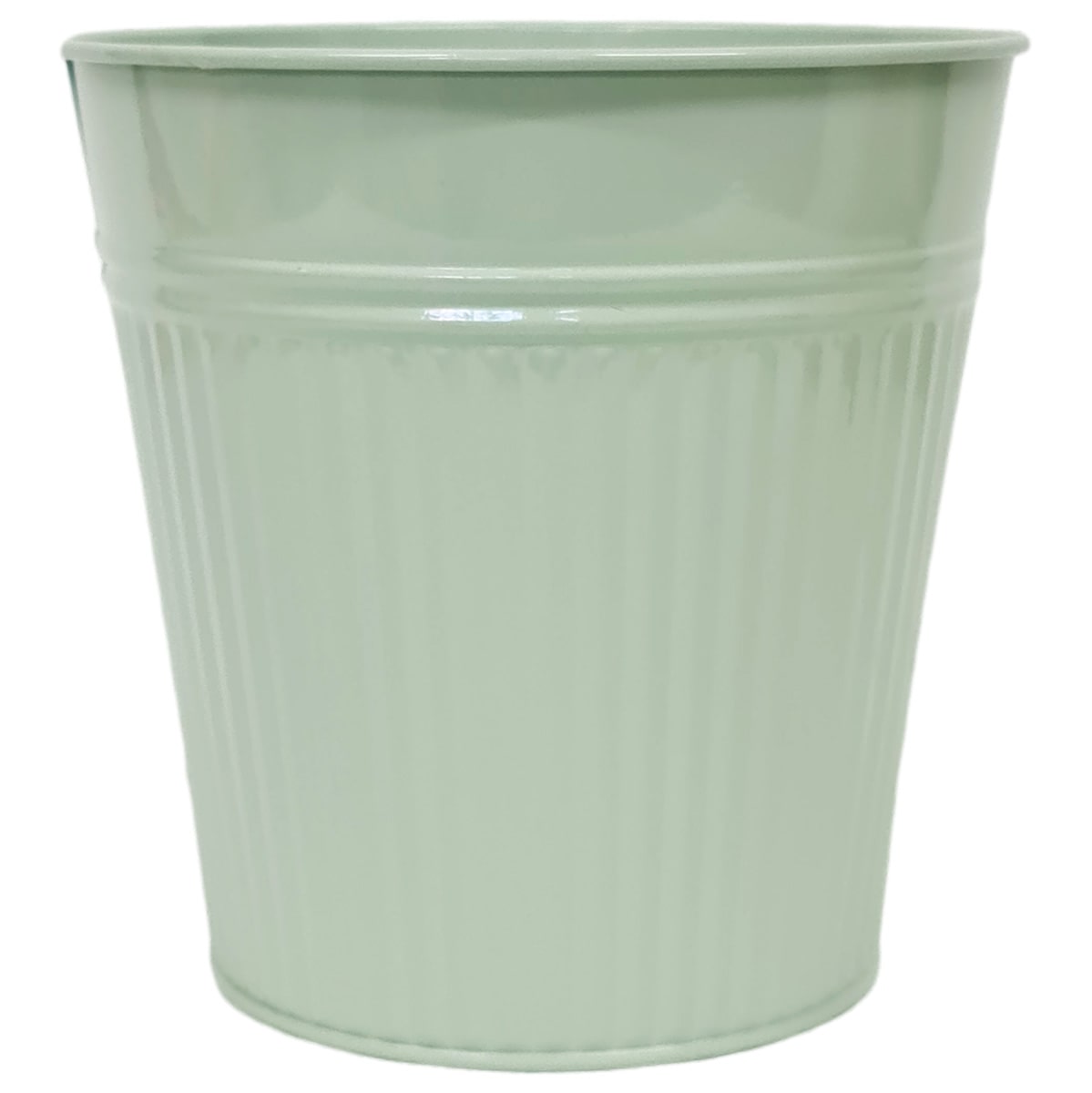 Round Metal Pail Bucket / Sage - Floral Craft