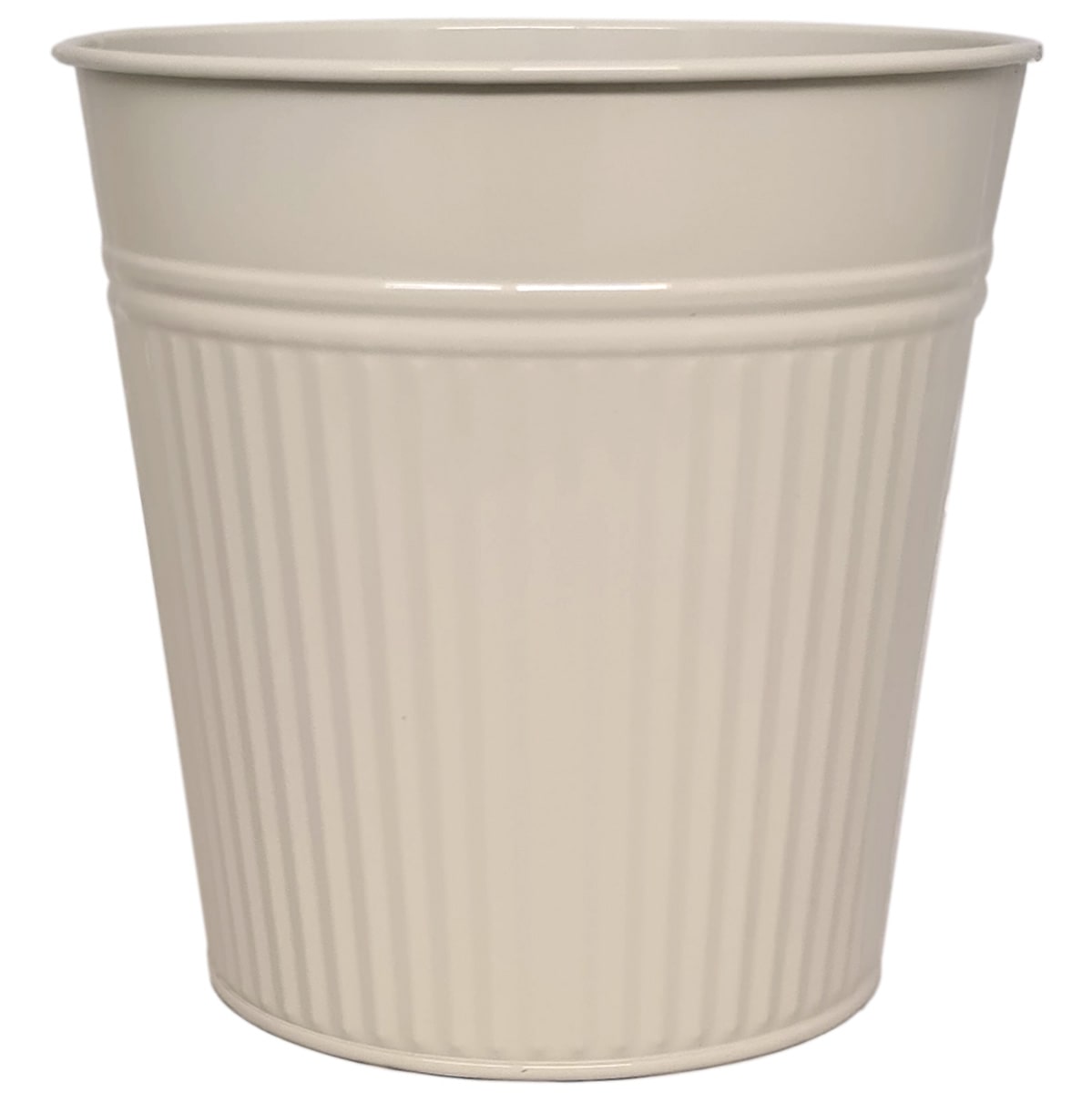 Round Metal Pail Bucket / Stone - Floral Craft