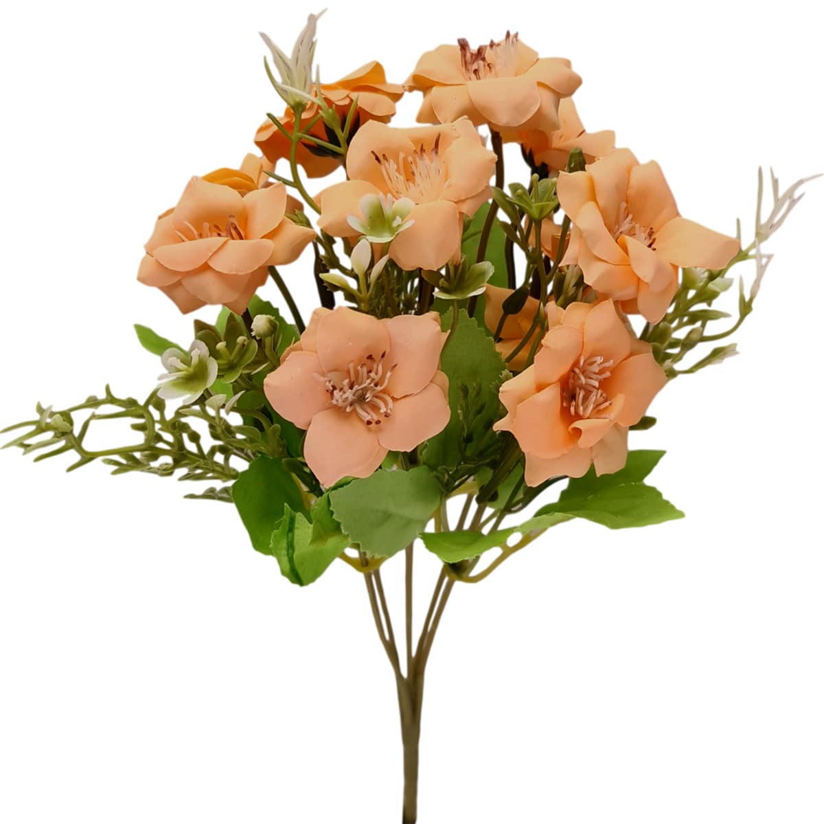 Rosetta Flower Bush - 28cmL / Peach - Floral Craft