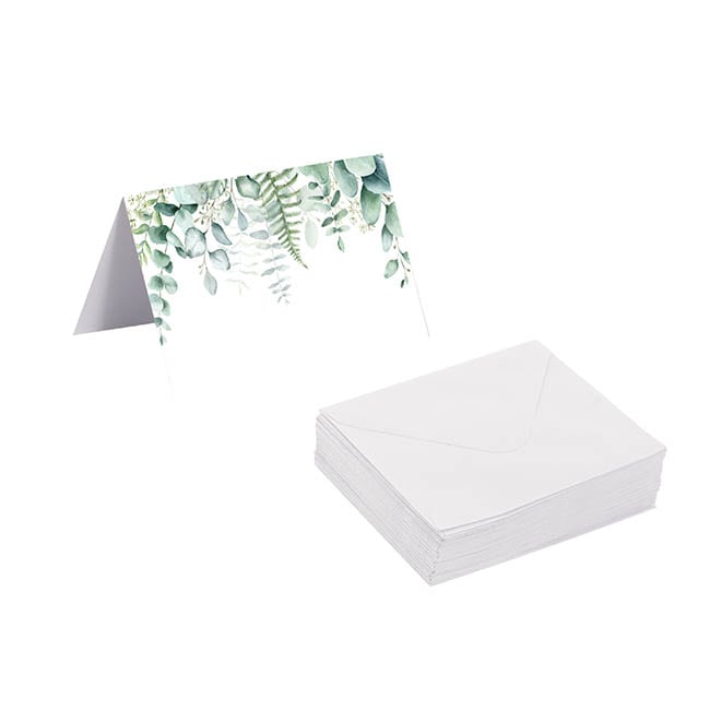 Hanging Eucalypt Card/Envelope x 25 - Floral Craft