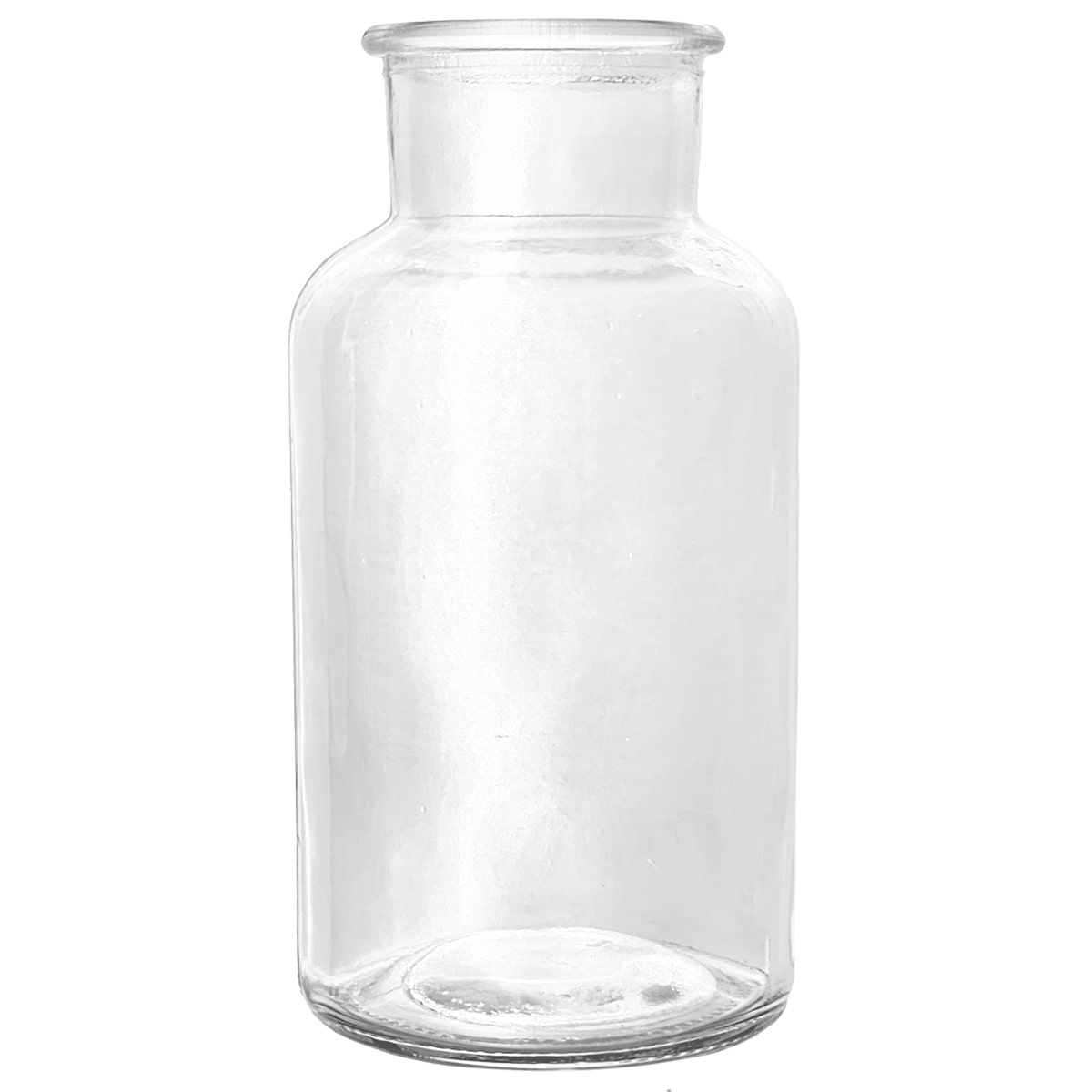 Small Glass Bottle Vase 16 cm | Clear Glass Vase - Floral Craft