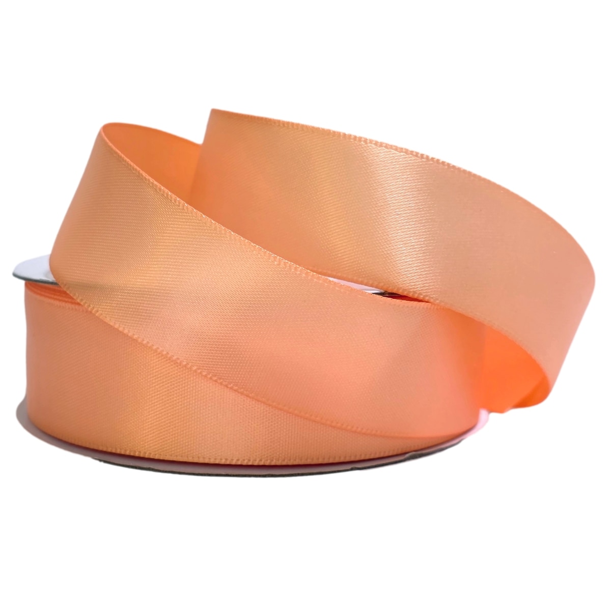 Double Face Satin Ribbon 25mm x 25m / Peach - Floral Craft