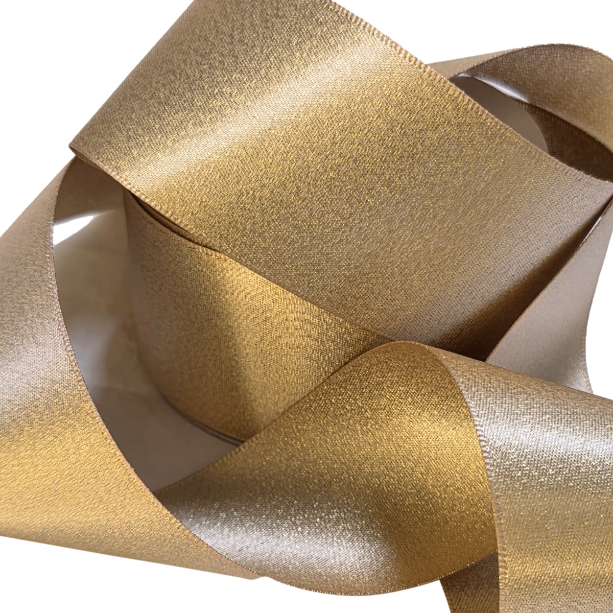 Shimmer Satin Ribbon Antique Gold | 50 mm × 25 m – Floral Craft