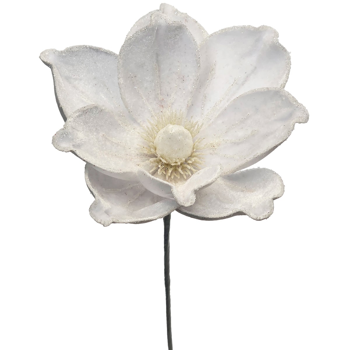 Vixen Velvet Magnolia White – 60cm Christmas Stem | Floral Craft