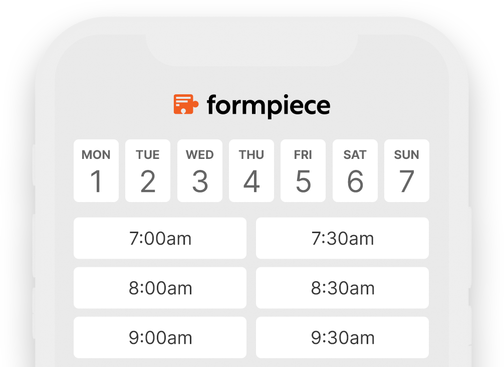 Formpiece | Book more appointments with Simpro Booking Form | Formpiece