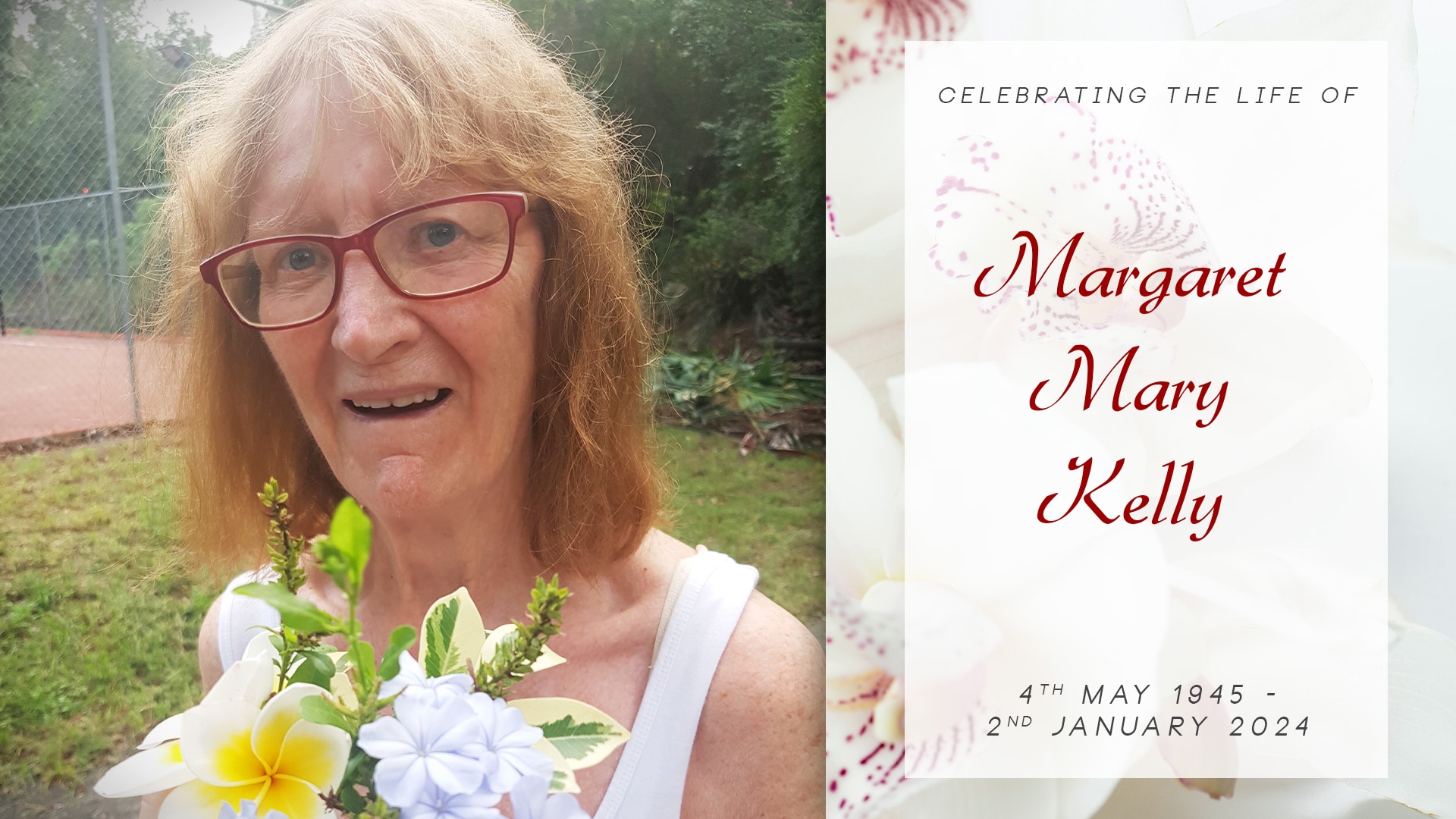 Celebrating the life of Margaret Mary Kelly - Funeral Live Streaming