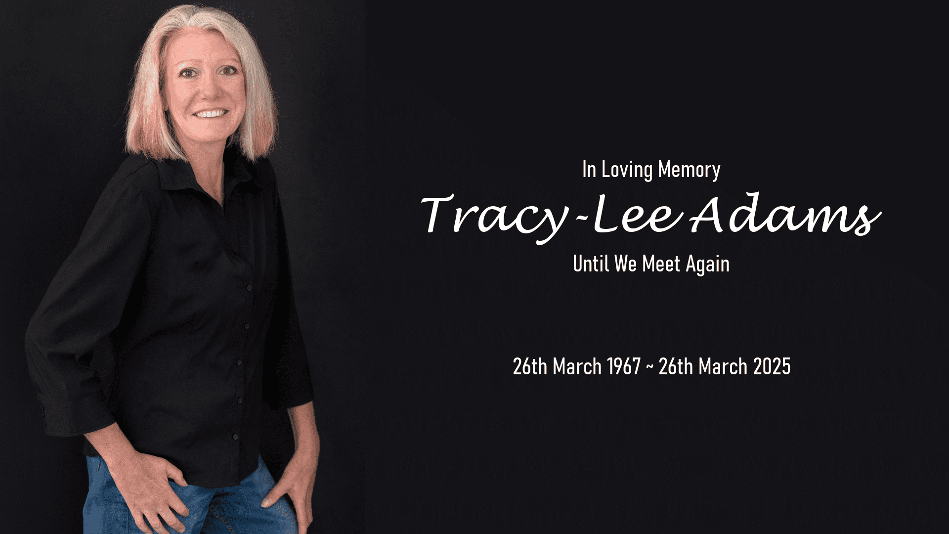 In Loving Memory of Tracy-Lee Adams - Funeral Live Streaming