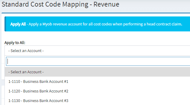 How to Map Cost Codes to MYOB Accounts in OneCore MYOB – Interfy Help
