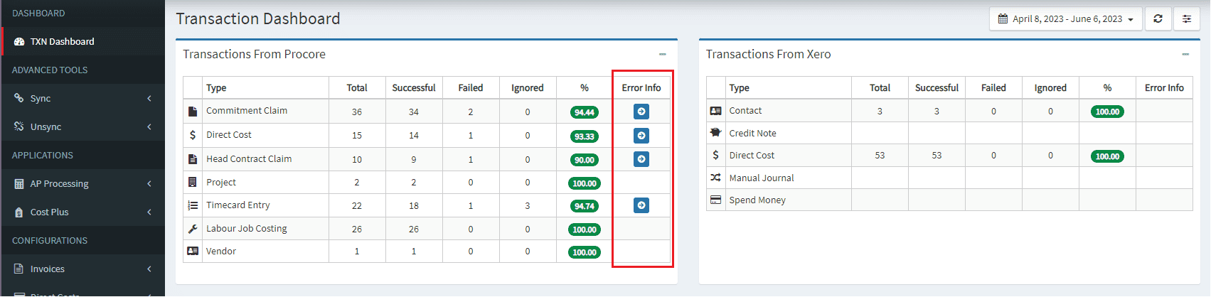 Transaction Dashboard – Interfy Help