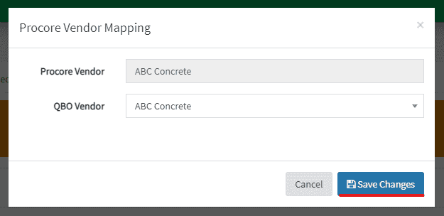 How to map Procore Vendors to QBO Vendors; vice versa – Interfy Help