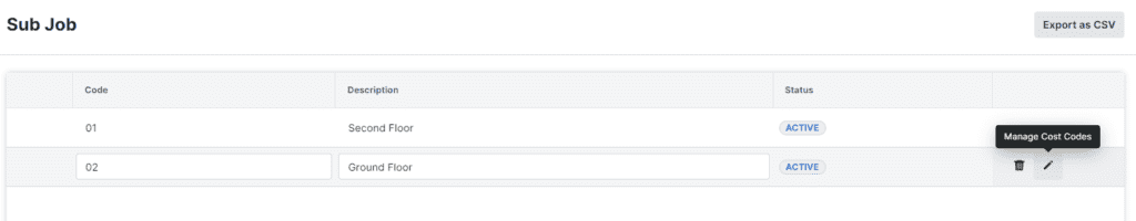 How to re-use Standard Cost Code in Procore Subjob? – Interfy Help