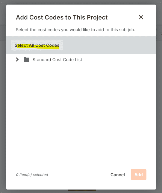 How to re-use Standard Cost Code in Procore Subjob? – Interfy Help