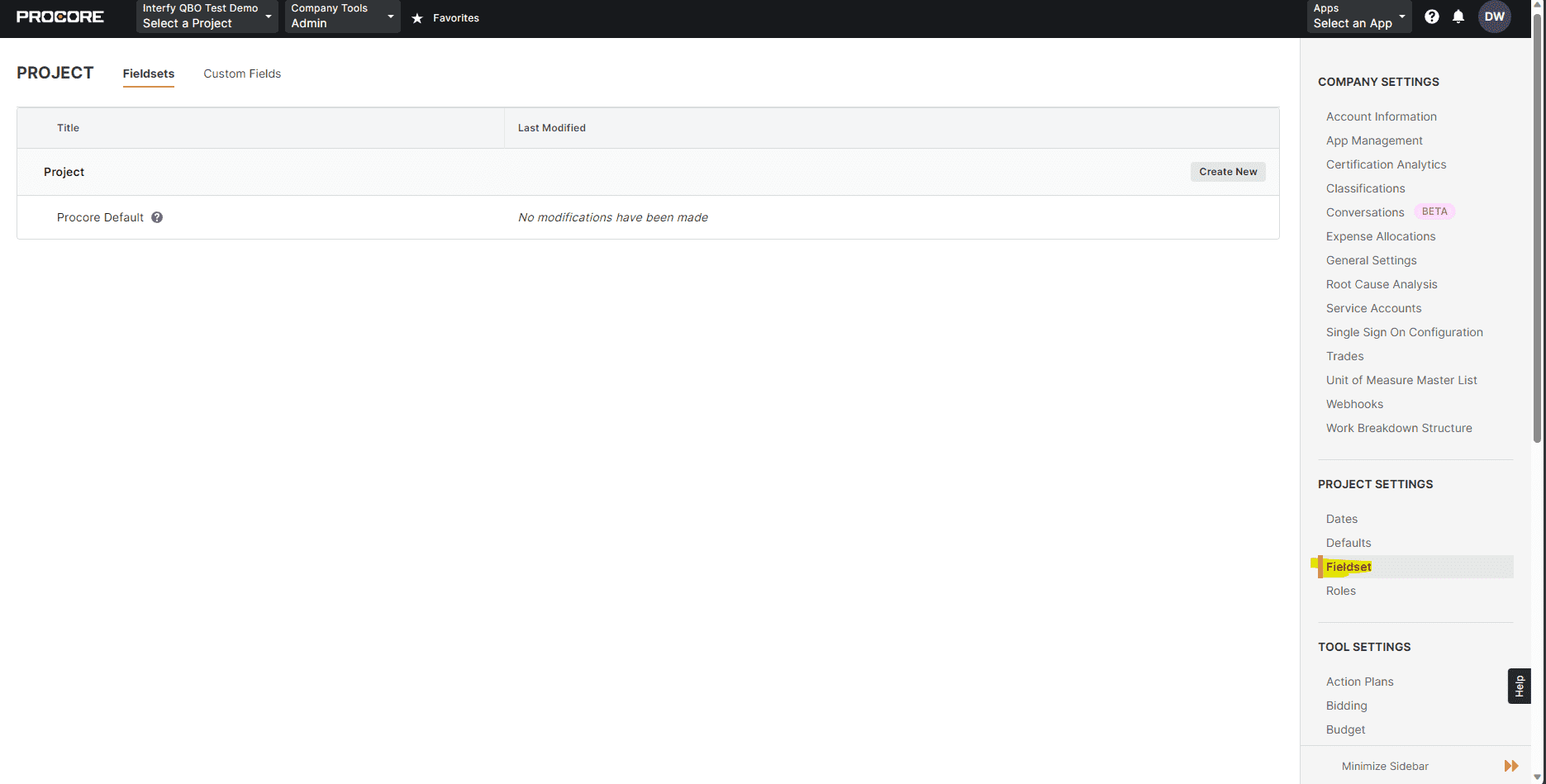 Project Setup Using Procore Custom Field Interfy Help