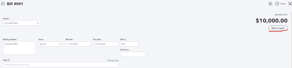 How to create and pay a direct cost from a QBO Bill – Interfy Help
