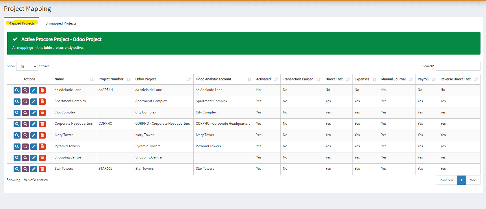 How to map to an existing project in OneCore Odoo – Interfy Help