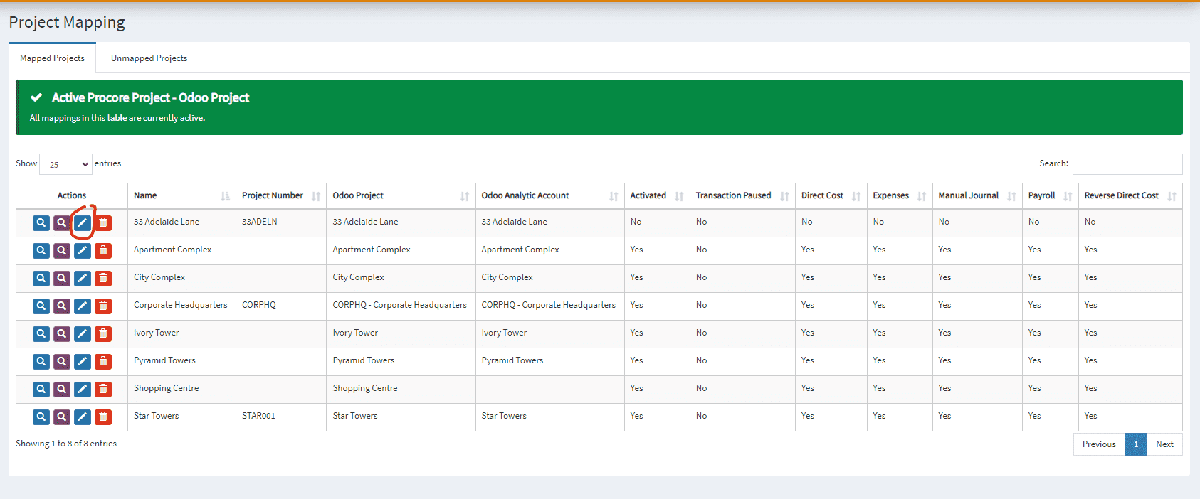 How to map to an existing project in OneCore Odoo – Interfy Help