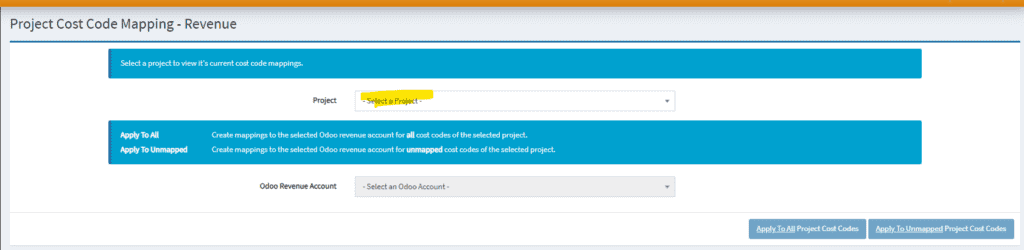How to map project-specific cost codes (Revenue and Expense) in OneCore ...