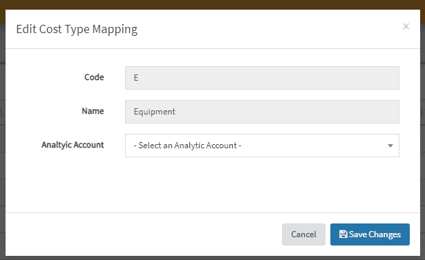 How to map to a new cost type in OneCore Odoo? – Interfy Help