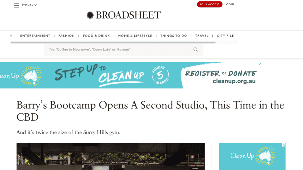 Building Barry's Australia & Singapore - Heston Russell