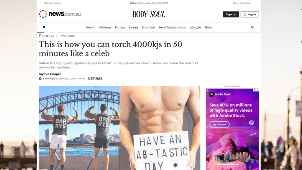 Building Barry's Australia & Singapore - Heston Russell