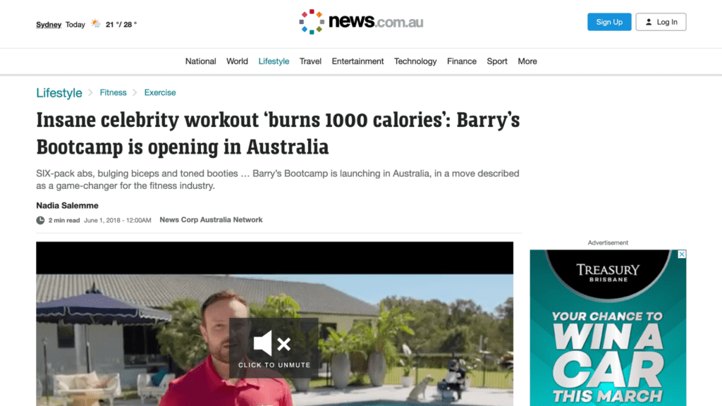 Building Barry's Australia & Singapore - Heston Russell