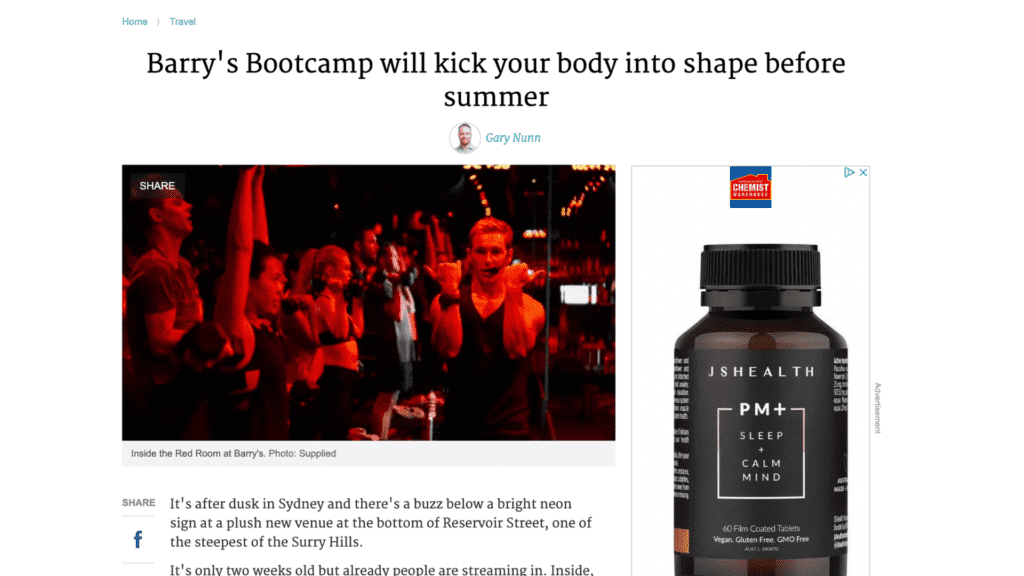 Building Barry's Australia & Singapore - Heston Russell