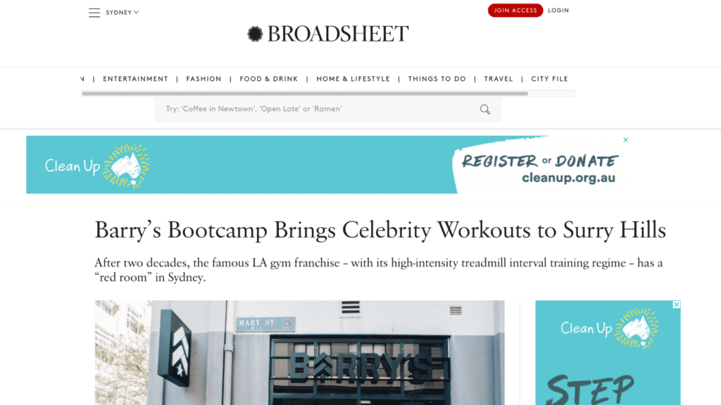 Building Barry's Australia & Singapore - Heston Russell